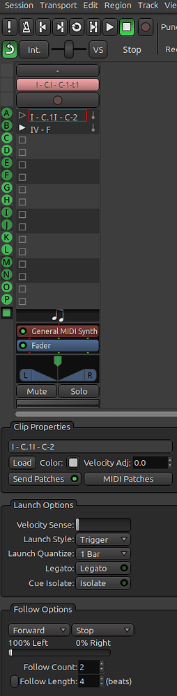 Ardour Clip Cue - Linux - Ardour